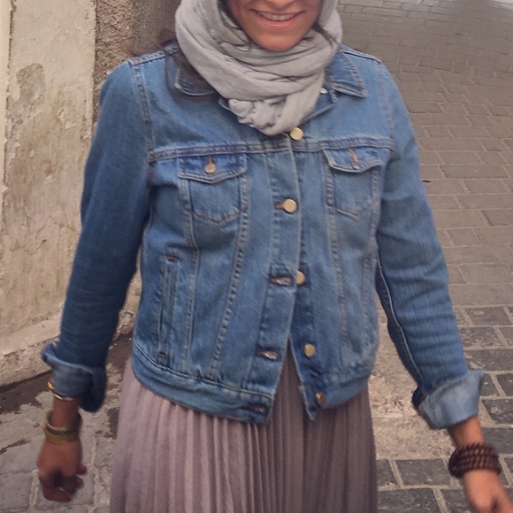 Sezane | Jackets & Coats | Sezane Classic Cropped Denim Jacket With ...